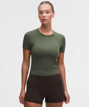 Lululemon Little Jersey Tee Crewneck, Short Sleeve, Slim Fit - Sassy Sage