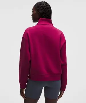 Lululemon Steady State Superloft Funnel-neck Half Zip - Raspberry Rave
