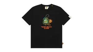 A BATHING APE Baby Milo Tamagotchi Regular Tee Shirt - Black
