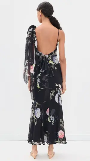 SELF-PORTRAIT Floral Georgette Maxi Dress