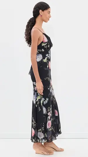 SELF-PORTRAIT Floral Georgette Maxi Dress