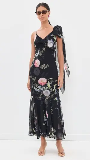 SELF-PORTRAIT Floral Georgette Maxi Dress