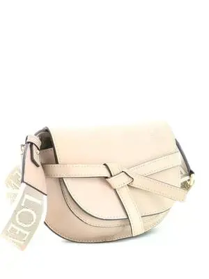 Loewe Gate Dual Leather Mini Crossbody Bag - Neutrals