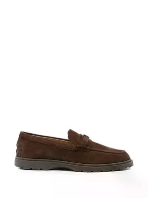 TOD'S T-plaque Loafers - Brown