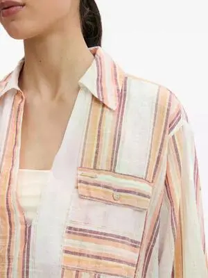 Melissa Odabash Billi Striped Pocket-detail Top