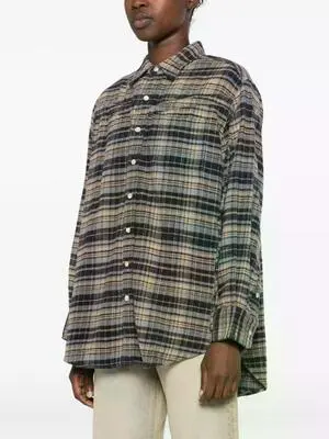 R13 Plaid-pattern Oversized Shirt