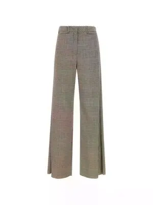Marella Check-pattern Trousers - Brown