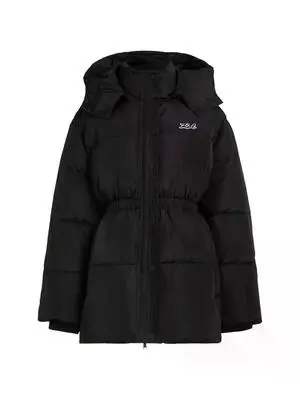 Karl Lagerfeld Cinched Midi Puffer Jacket