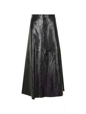 Federica Tosi Crinkled-effect A-line Skirt - Black
