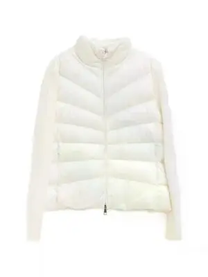 Moncler Padded Wool Zip-up Cardigan - Neutrals