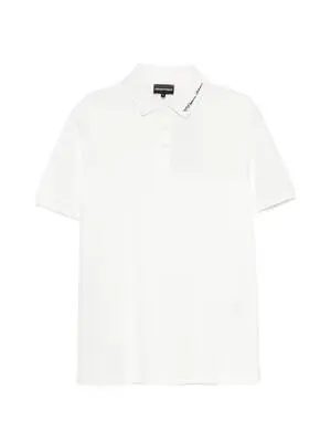Emporio Armani Logo-embroidered Polo Shirt - White