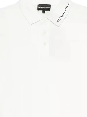 Emporio Armani Logo-embroidered Polo Shirt - White