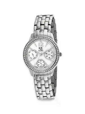 ROBERTO BIANCI Valentini Crystal-bezel 16mm Watch - White
