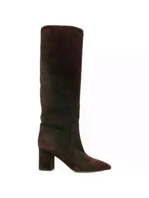 Paris Texas Anja Pointed-toe Block Heel Boots - Brown