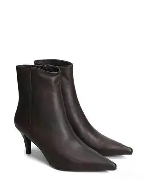 Lola Cruz Pointed-toe Ankle Boots - Brown