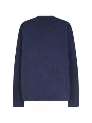 ALYSI V-neck Knitted Sweater - Blue