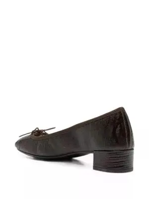 Repetto Lizard-effect Bow-detail Pumps