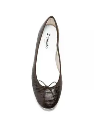 Repetto Lizard-effect Bow-detail Pumps