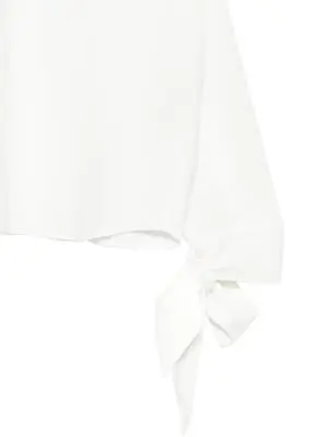 Emporio Armani Bow-cuff High-neck Blouse