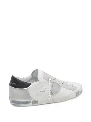 Philippe Model Prsx Logo Patch Leather Sneakers