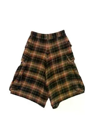 R13 Check-pattern Cargo Shorts