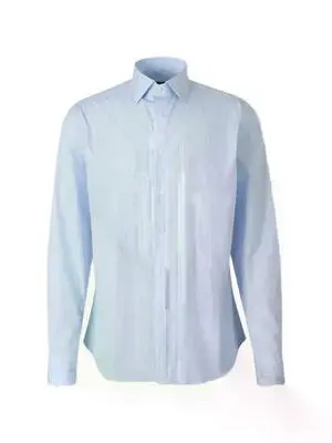 Canali Striped-pattern Long-sleeve Shirt - Blue