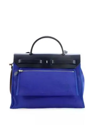 Hermès Herbag Zip Leather And Toile 31 Shoulder Bag