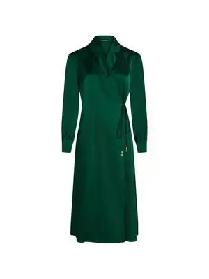 Karl Lagerfeld Satin-finish Wrap Dress - Green