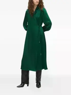 Karl Lagerfeld Satin-finish Wrap Dress