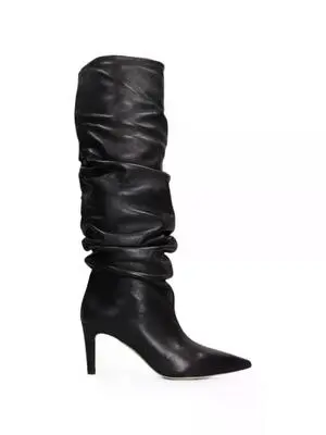THE SELLER Ruched Pointed-toe Boots - Black
