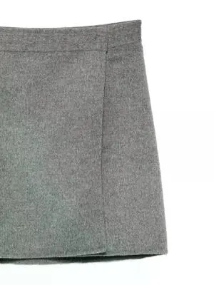SEMICOUTURE Wrap-design Wool Mini Skirt