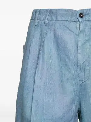 L.B.M. 1911 Pleated Herringbone Shorts