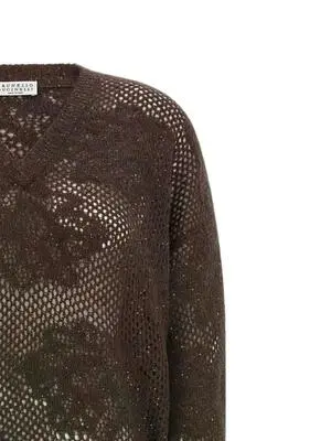 Brunello Cucinelli Floral-lace Sweater