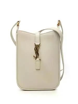 Saint Laurent 2023 Mini Smooth Calfskin Le 5 A 7 Vertical Crossbody Bag White