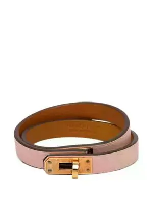 Hermès 2022 Swift Kelly Double Tour Bracelet Costume Bracelet - Pink