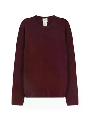 ALYSI Crew-neck Ribbed-trim Sweater - Red