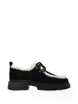 Inuikii Mocabee Curly Shearling-trim Ballet Flats - Black