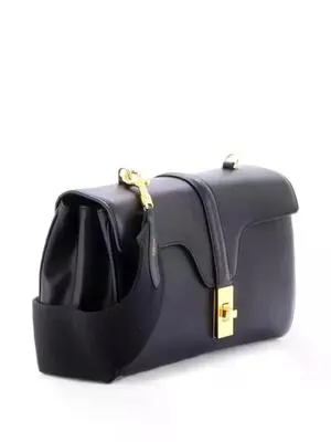 Celine Soft 16 Bag Smooth Calfskin Teen Shoulder Bag - Black