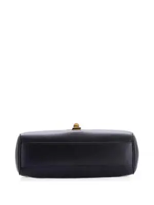 Celine Soft 16 Bag Smooth Calfskin Teen Shoulder Bag - Black