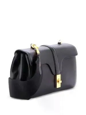 Celine Soft 16 Bag Smooth Calfskin Shoulder Bag - Black