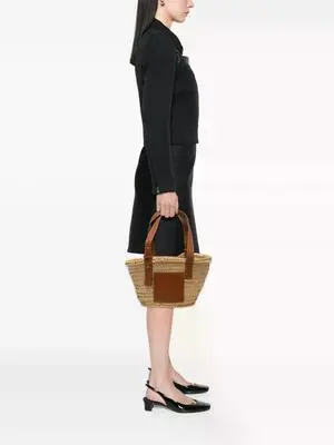 Loewe 2020 Small Raffia Anagram Basket Tote Bag