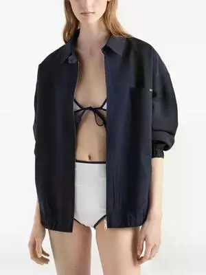 Prada Jersey Bikini Panty With Contrasting Trim