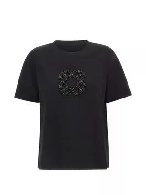 ELENA MIRÒ Bead-embellished T-shirt - Black