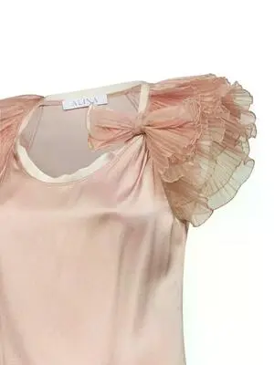 ALINA Bow-detail Ruffled Blouse