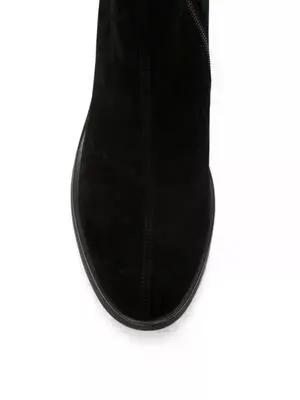 LINDA BAUMANN Wedge-heel Buckled Ankle Boots