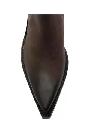 Paris Texas Dallas Pointed-toe Leather Ankle Boots - Brown
