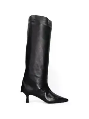 THE SELLER Fold-over Pointed-toe Boots - Black