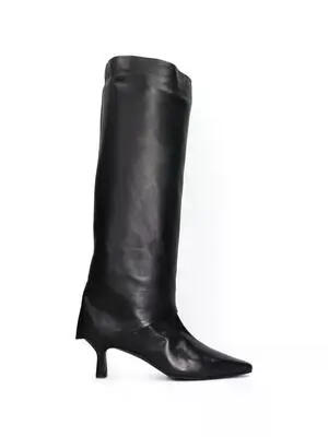 THE SELLER Fold-over Pointed-toe Boots - Black