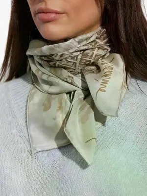 Moschino Logo-print Silk Scarf