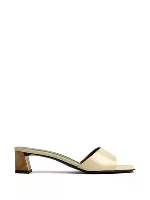 GIUSEPPE ZANOTTI Square-toe Mid Block Heel Sandals